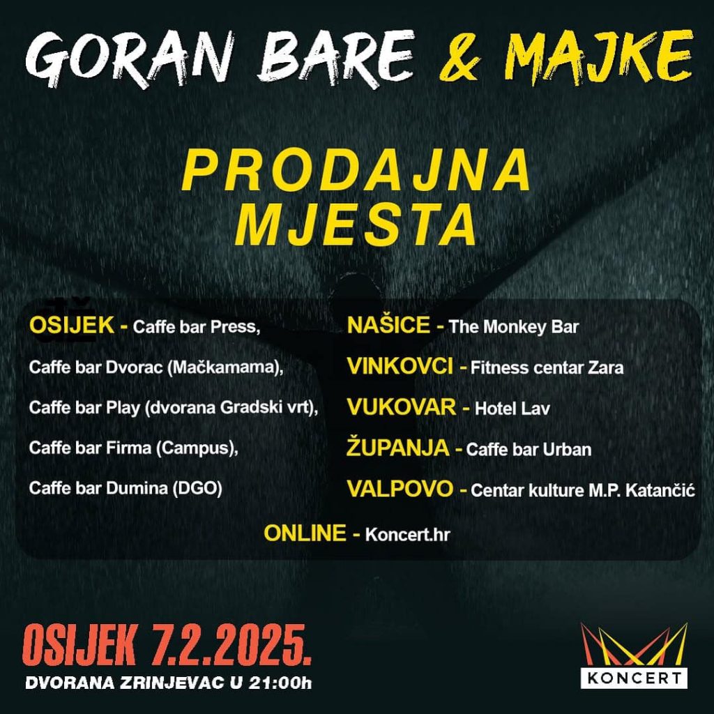 Goran Bare i Majke dolaze u osječku dvoranu Zrinjevac - Mixeta